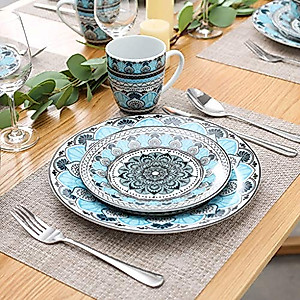 TBGFPO 32-Piece Ceramic Porcelain Dinner Plate Tableware Set with Dinner Plate,Dessert Plate,Cereal Bowl,380ml Mug Set