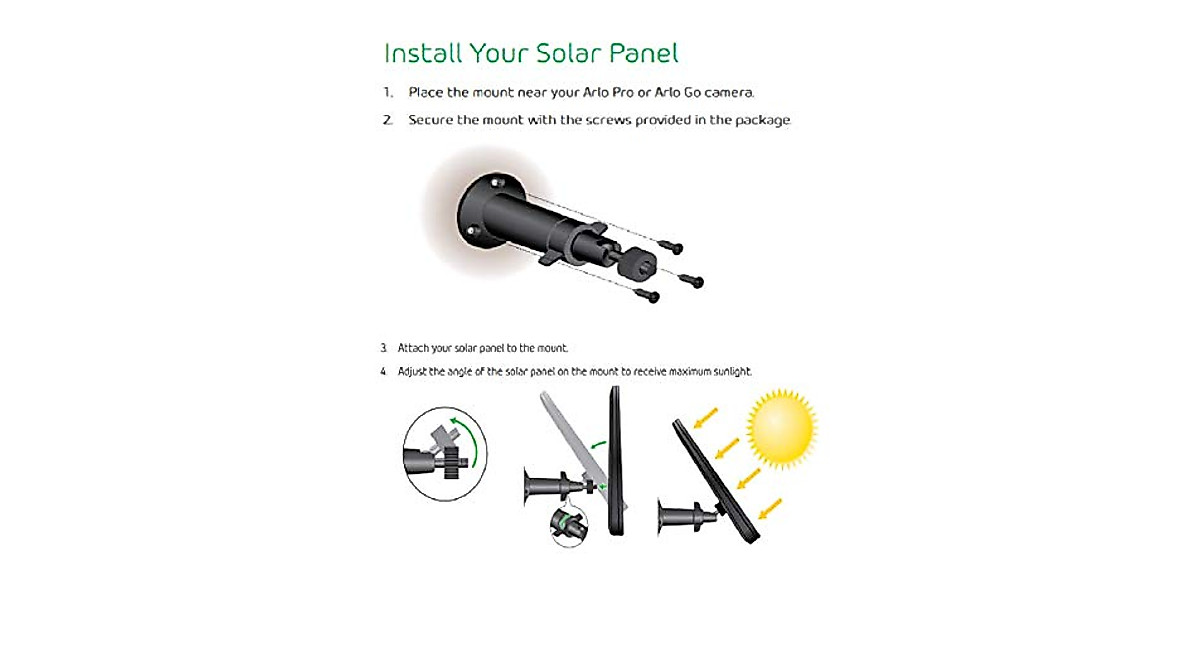 Arlo Solar Panel VMA4600 - Eco-Friendly Power for Arlo Cameras