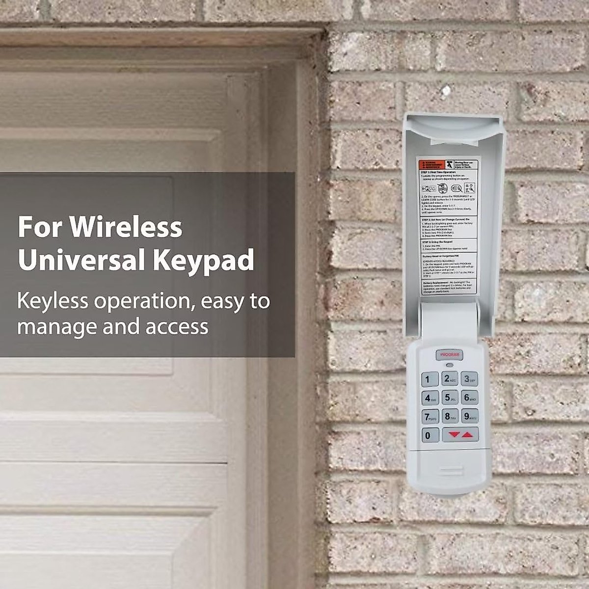 Wireless Garage Door Remote Opener Keyless Keypad Fits for Genie Intellicode Older Models GWKP, GWK-IC, ACSDG, ACSDA1