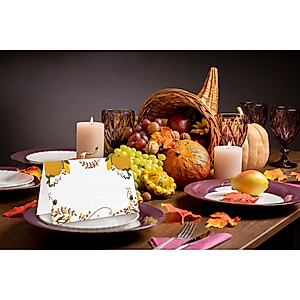 Thanksgiving Day Table Place Card, 25-Piece Tent Style Cards Set, Special Paper Easy-to-Write and Foldable, Seating Cards for Thanksgiving Day Party, Food Labels -G02