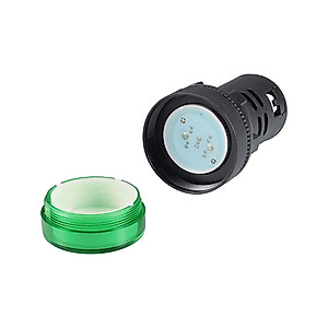 uxcell 4Pcs Green Indicator Light AC/DC 110V, 22mm Panel Mount, for Electrical Control Panel, HVAC, DIY Projects