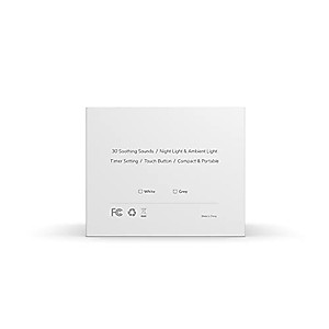 White Noise Machine, Sleep Sound Machine with 30 Soothing Sounds, 7 Color Baby Night Lights, Full Touch Control, Timer and Memory Features, Plug in, Sound Machine for Baby, Adults