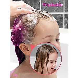 Kalolary 10 Colors Hair Chalk for Girls Kids, Temporary Bright Hair Color Dye Easter Gifts for Girls Age 4 5 6 7 8 9 10+, Washable Hair Chalk Comb for Party Cosplay DIY