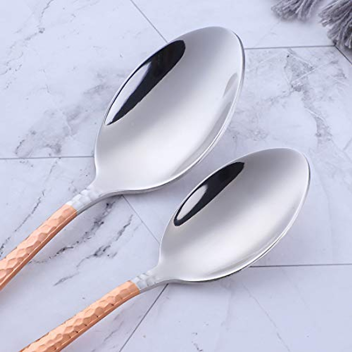 Buyer Star 20-Piece Heavy Duty Silverware Flatware Set for 4, Stainless Steel Luxury Cutlery Sets for Home Restaurant Hotel, Rose Gold, Mirror Polish, Dishwasher Safe