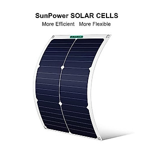 HIMINO Waterproof Solar Panel with USB Output Ports, Portable Solar Charger for Car, RV, Boat, Cell Phone & More (20w)