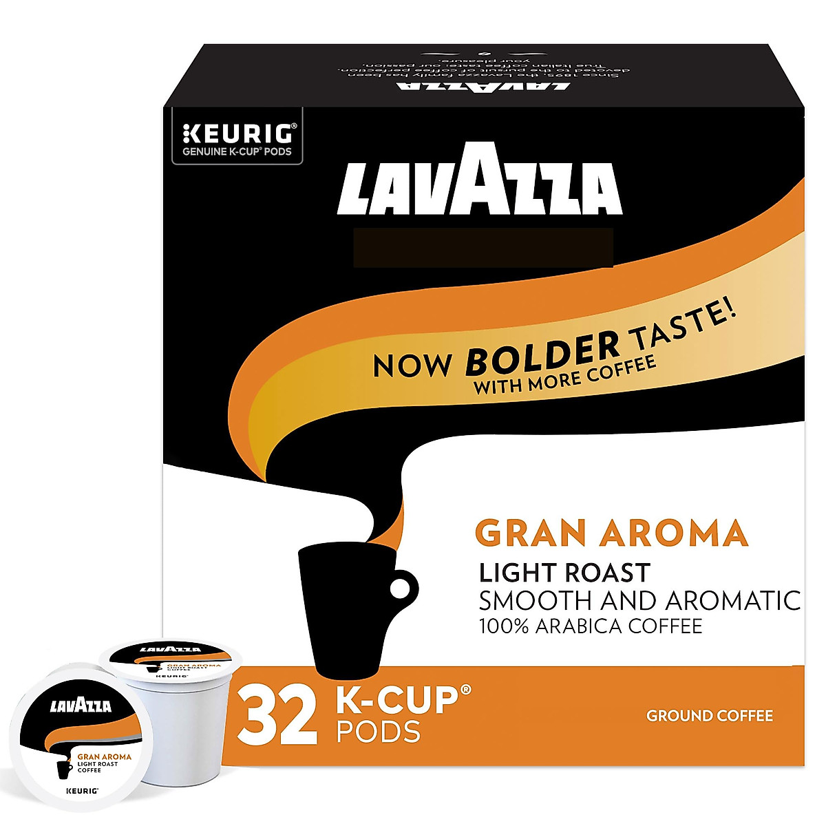 Lavazza Gran Aroma Single-Serve Coffee K-Cups for Keurig Brewer, 32 Count