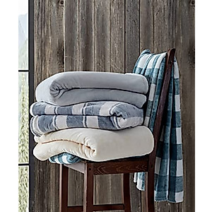 Eddie Bauer - Queen Blanket, Ultra Plush Bedding, Lightweight Home Decor for All Seasons (Stones Throw Stripe, Queen)