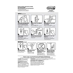 Command Medium Wire Hooks, White, Indoor Use, 3-Hooks, 4-Strips, Organize Damage-Free