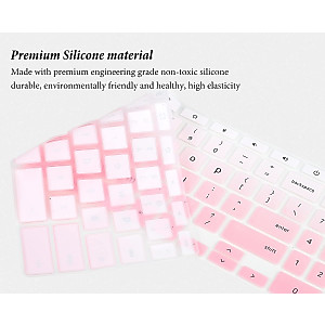 Keyboard Cover for 15.6" Acer Chromebook 315 CB315-3HT/Acer Chromebook 715 CB715/17.3" Acer 317 Chromebook Laptop with Numeric Keypad, Acer Chromebook 15 CB315-3HT-C296/C6XF/C16B Skin-Gradual Pink