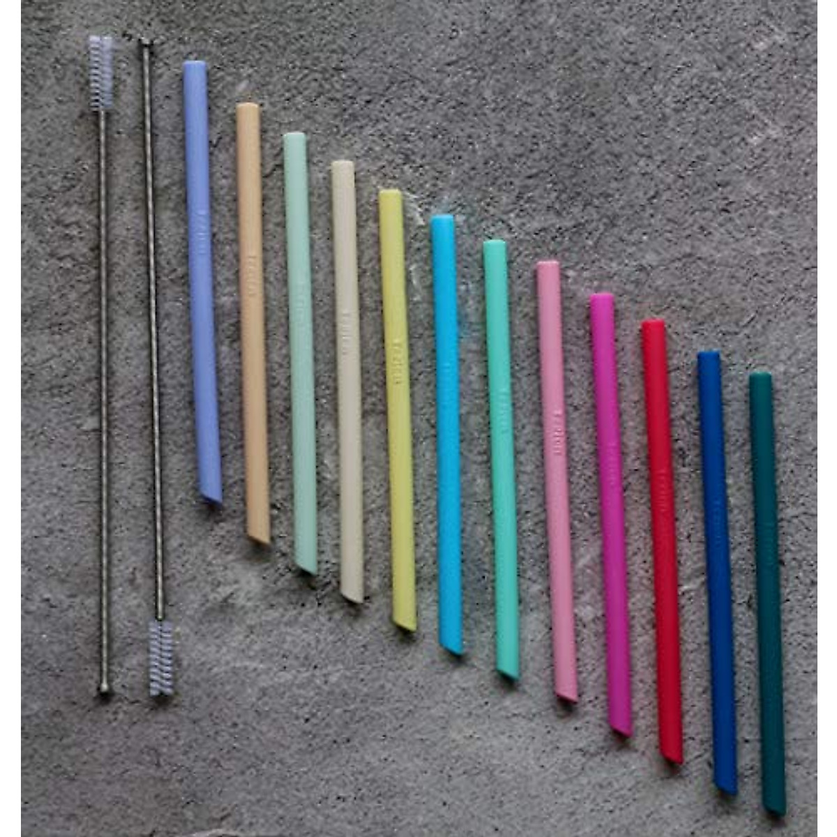 Tegion Mini Short Pinch Test Passed 5.5" Replacement Reusable Toddlers& Kids&Baby Silicone Small Straws for The First Years Take & Toss Spill Proof Straw Cup-Safe Fun for Baby Teething Chewing