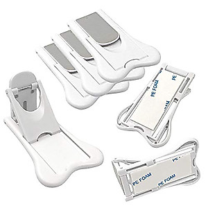 Fangze Sliding Glass Door Child Lock - 6 Pack Baby Safety Slide Window Locks for Kids Proof Patio Closet Doors No Drilling Tools Needed