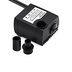 JUFENG Submersible Water Pump For Pond, Aquarium, Fish Tank Fountain Water Pump Hydroponics with 4.9ft (1.5m) Power Cord US Plug