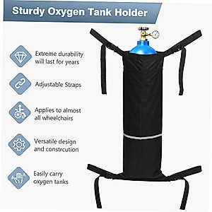 NOLITOY 3pcs shoulder bag medical oxygen backpack hanging bag buckle bag carrying bag oxygen tank oxygen cylinder holder sleeve medical wallet trolley bag wheelchair oxygen tank bag