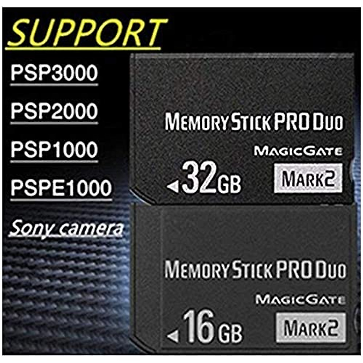 LILIWELL Original 16GB Memory Stick Pro Duo Mark2 High Speed 16gb PSP Camera Memory Cards