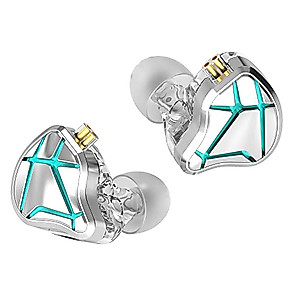 KZ ESX 12MM Dynamic Driver in Ear Monitor bass Earbuds with Microphone in-Ear Wired Headphones 10th Anniversary Special Earbuds with Coin (Mic)