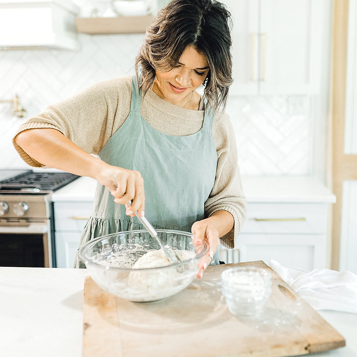 DOUGHTY - Dough Kneading & Mixing Tool - Stainless Steel Hand Mixer - Ideal for Thick Sticky Doughs - Great Bread Kneading Tool & Danish Dough Whisk Alternative - Gift Box Included