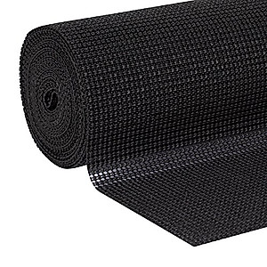 EasyLiner Select Grip Shelf Liner for Drawers & Cabinets - Easy to Install & Cut to Fit - Non Slip Non Adhesive Grip Shelf Liner for Kitchen Drawers, Bathroom, Pantry - 20 in. x 24 ft. - Black