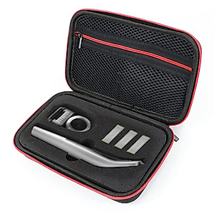 LinMei Travel Trimmer Case Compatible with One blade QP6510/70 QP6520/70 Pro Wet Dry Electric Shaver Hard Portable Storage Carrying Case for Shavers and Accessories