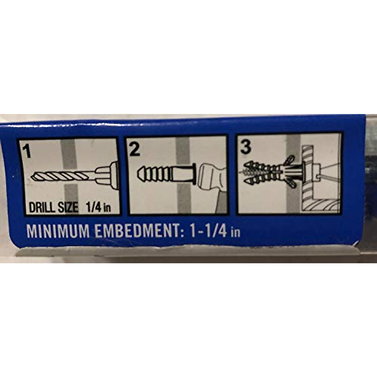 Everbilt #10-12 x 1-1/4" Blue Plastic Ribbed Plastic Anchor with Screws (7 Pack)