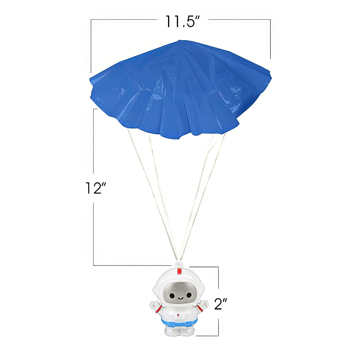 ArtCreativity Astronaut Paratroopers – Bulk Pack of 24 Durable Plastic Parachute Toys for Kids – Perfect for Party Favors, Goodie Bags, and Outdoor Fun for Boys and Girls