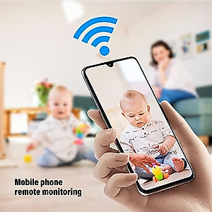 WD15 WiFi Camera Security Camera, Home Security Cameras with 1080P Back Magnet APP Share NightVision LoopRecording, Indoor Camera for Home
