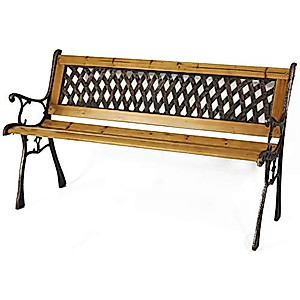 Gardenised Patio Garden Park Yard 49" Outdoor Wooden Bench