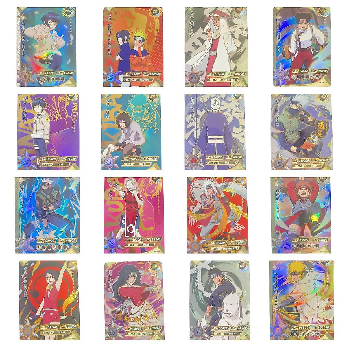 Ouwanz 𝐍𝐚𝐫𝐮𝐭𝐨 𝐜𝐚𝐫𝐝𝐬 Anime Rare Collection Trading Cards 1 Box /40 Japanese Ninja Anime Character Cards.