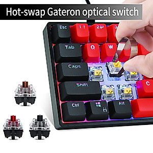 GTSP Gk61 SK61 60% Mechanical Keyboard, Custom Hot Swappable 60 Percent Gaming Keyboard with RGB Backlit, NKRO, Water-Resistant, Type-C Cable for Win/PC/Mac (Gateron Optical Yellow, Milan)