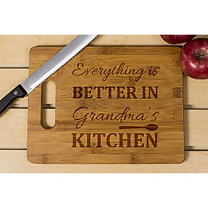 Krezy Case Wooden Cutting Board, Laser Engraved Board, Chopping board-Gift for Mom, Gift for Grandma,Cutting board for Grandma, Mothers day Gift,Grandma's kitchen