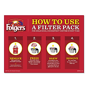 Folgers Classic Roast Medium Roast Ground Coffee, 40- 1.05 Ounce Filter Packs