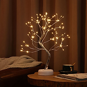 TOSTA Tree Lamp Warm White 108 LED DIY Tabletop Fairy Light Decorative Shimmer Sparkly Desk Lamp Bonsai Artificial Trees Branches for Home Room Decor Wedding,Birthday Valentines Gift