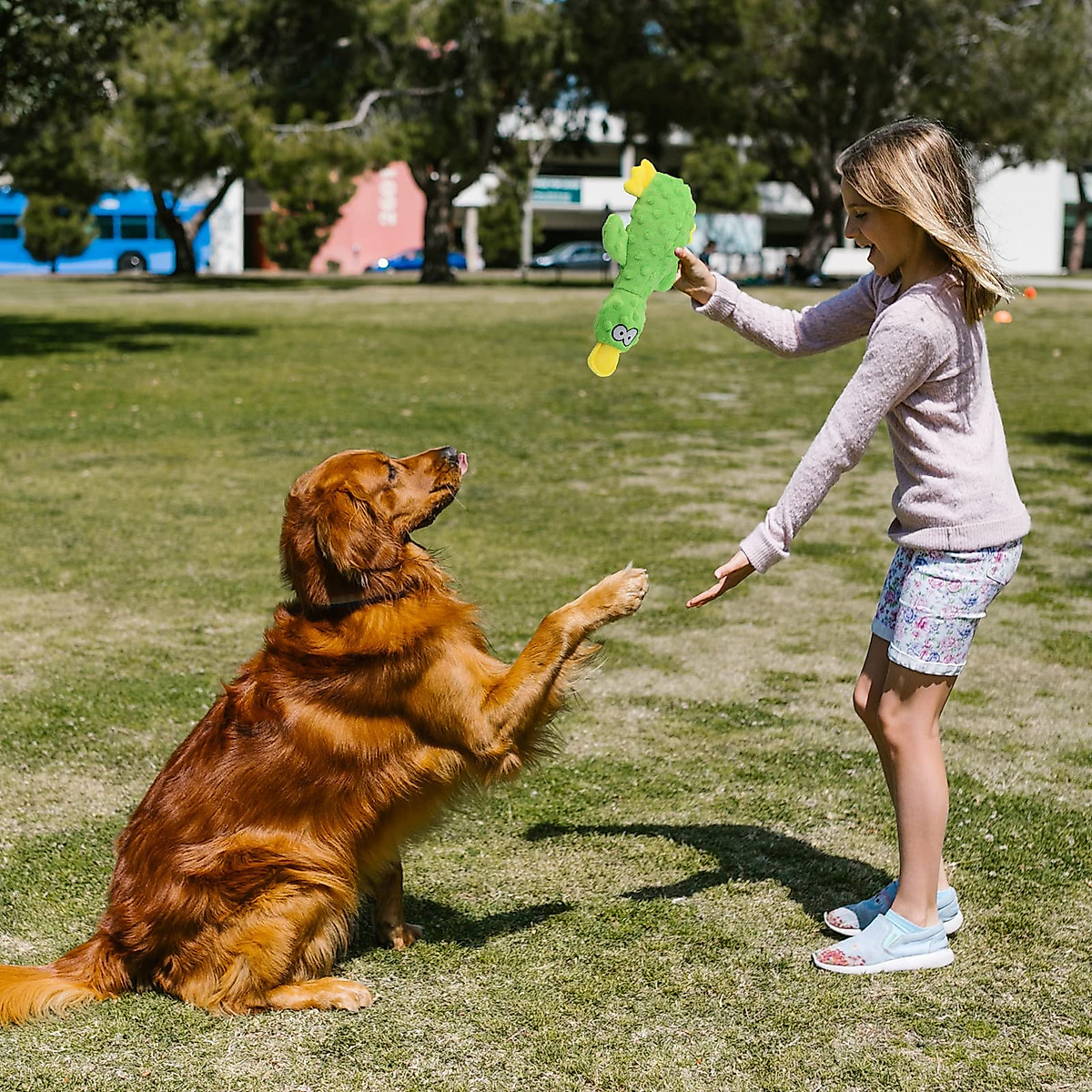 MANOPAWS 3 Pack Squeaky Dog Toys,Duck Crinkle Plush Dog Toys for Aggressive Chewers,Interactive Dog Toys for Puppy Small, Medium and Large Dogs Teething/Entertaining/Reduce Boredom
