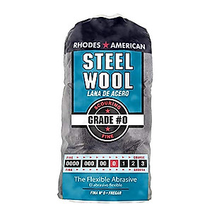 Homax-33873211105 Steel Wool, 12 pad, Fine Grade #0, Rhodes American, Between Coats