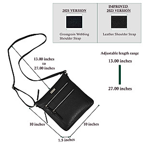 ASSOTS Crossbody Bags for Women – Real Leather Purses with RFID Protection, Multiple Pockets and Adjustable Strap