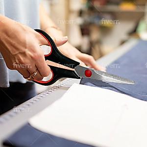 Scissors All Purpose Heavy Duty Pack of 3 – Ultra Sharp Stainless Steel Craft Scissors – Ergonomic Handle Office Scissors with Comfortable Non-Slip Grip – Adult Scissors for Sewing, Arts, Crafts