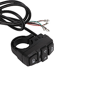 3 in 1 Electric Bike Light and Horn Switch Wearproof Electric Turning Light Switch for Electric Bike Electric Scooter Motorcycle(#2)