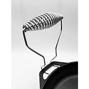 TSCTBA Liphontcta Dual Handle Dutch Oven Hook Lifter (1 Pair) for Camping, BBQ Grilling & Stovetop Garden Sculpture Outdoor Decoration