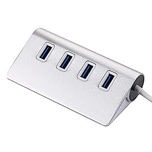 WJCCY One Drag Four Splitter Portable USB Splitter ，USB 3.0 4-Port Multi Hub Splitter Aluminum Adapter