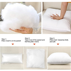 Thmyo Pack of 4 Outdoor Pillow Inserts,Water Resistant Square Decorative Throw Pillows Couch Sham Cushion Stuffer for Bed Living Room Garden Patio Bench (18x18 inch/ 45x45cm)