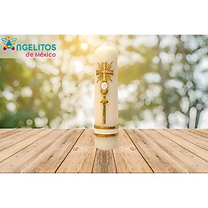 Custody Cross Candle Prayer Mass Jesus Cirio Handmade Vela Custodia