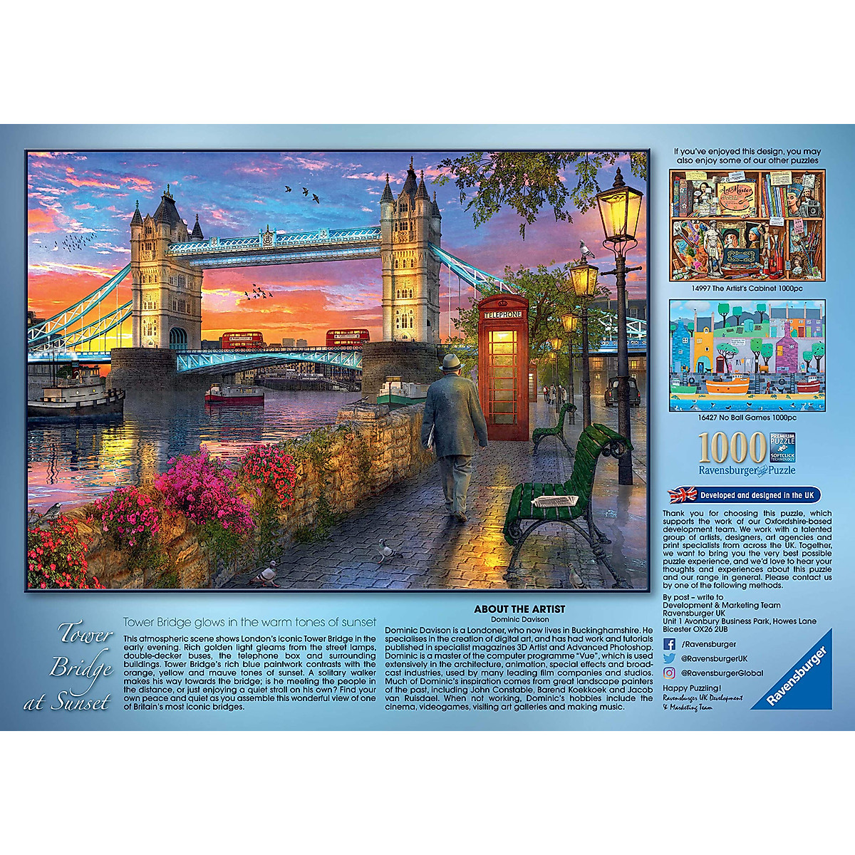 Ravensburger Tower Bridge of London at Sunset 1000 Piece Jigsaw Puzzle for Adults and Kids Age 12 Years Up