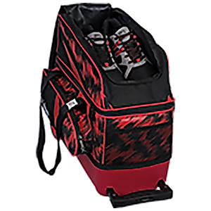 KR Strikeforce Cruiser Scratch Double Roller Bowling Bag with Shoe and Accessory Compartments and Available (Red)