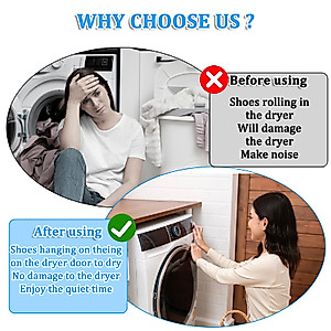 Sneaker Wash & Dry Net Bag for Dryer, Sneaker Drying Bag for Laundry with Zipper & Strap,Adjustable Strap Shoe Washing Bag for Most Dryers Machines Door in Laundry Room, Easy Installation(15.7x 15.7")