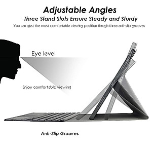 eoso iPad Keyboard Case for iPad Mini 4/iPad Mini 5 iPad Cover with Keyboard Built-in Touchpad & Pencil Holder (Black)