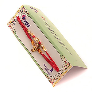 Rakhi For Brother Set of 2 With Greeting Card, Beautiful Designer Raksha Bandhan Rakhi Gift Set For Brother Bhaiya Bhai Bro, Traditional Indian Style Rakshbandhan Rakhi Gifts For Brother