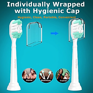 BrightDeal Replacement Toothbrush Heads for Philips Sonicare ProtectiveClean 4100 5100 6100 DailyClean Plaque Control Gum Health G2 C2 Toothbrush Head HX6817/01 HX6857/11 Electric Toothbrushes, 8 Pack