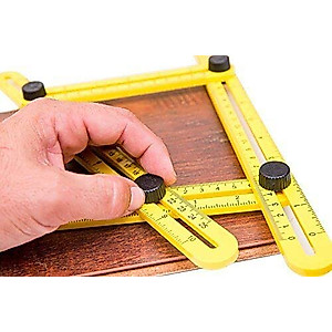 RameyStore Multi Function Ultimate Tile Four-Sided Ruler Flooring Working Template Measuring Instrument Tool