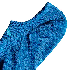 adidas Girl's Superlite 6-Pack Super No Show, Screaming Pink/Acid Yellow/Screaming Orange, Medium