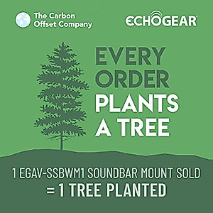 ECHOGEAR Soundbar Wall Mount Bracket - Works with All Soundbars Including Samsung, Vizio, LG, & More - Depth Adjustable for Dolby Atmos Soundbars