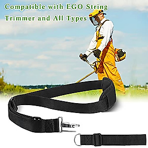 Adjustable Trimmer Shoulder Strap Universal Replacement Blower Strap Black Weed Trimmer Strap Garden Lawn Mower Strap for Weeder Leaf Blower, Multi Head System, Weeder Clearance